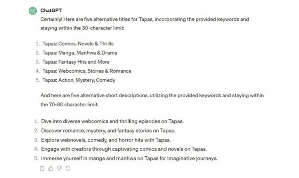 Tapas ASO Audit Report with ChatGPT - ShyftUp